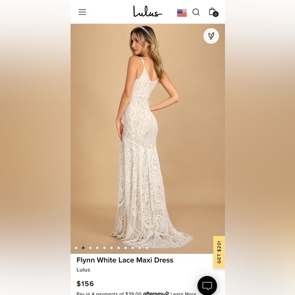 Lulus | Dresses | Flynn White Lace Maxi Dress Lulus Bridal | Poshmark